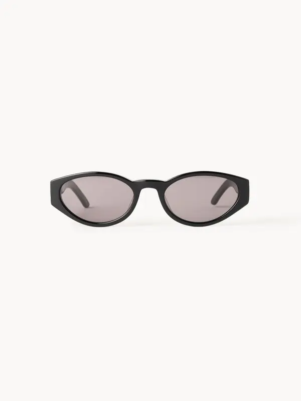 BY MALENE BIRGER Myla Oval Sunglasses - Black