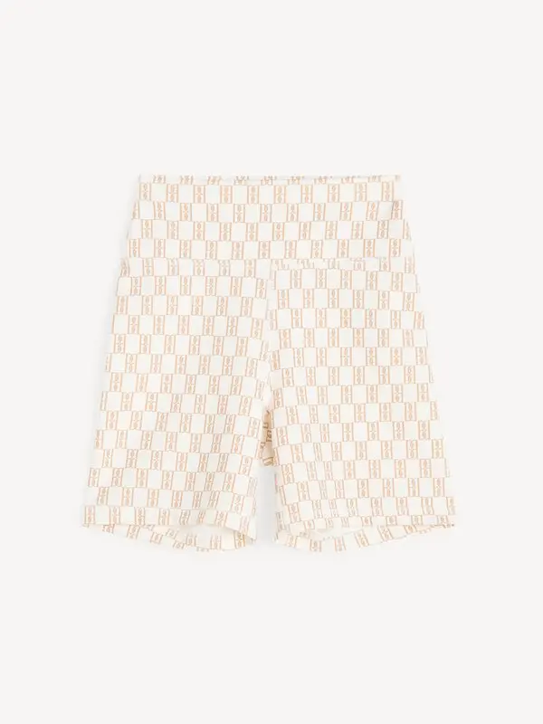 BY MALENE BIRGER Siola Athletic Shorts - Dark Sand Monogram