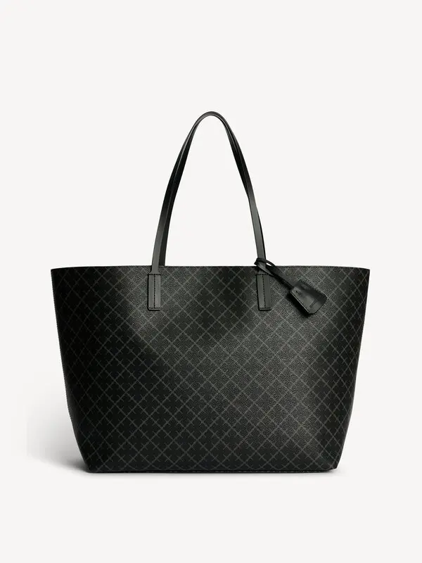 BY MALENE BIRGER Abi Printed Tote Bag - Charcoal