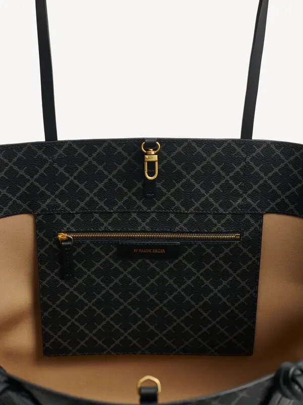 BY MALENE BIRGER Abi Printed Tote Bag - Charcoal
