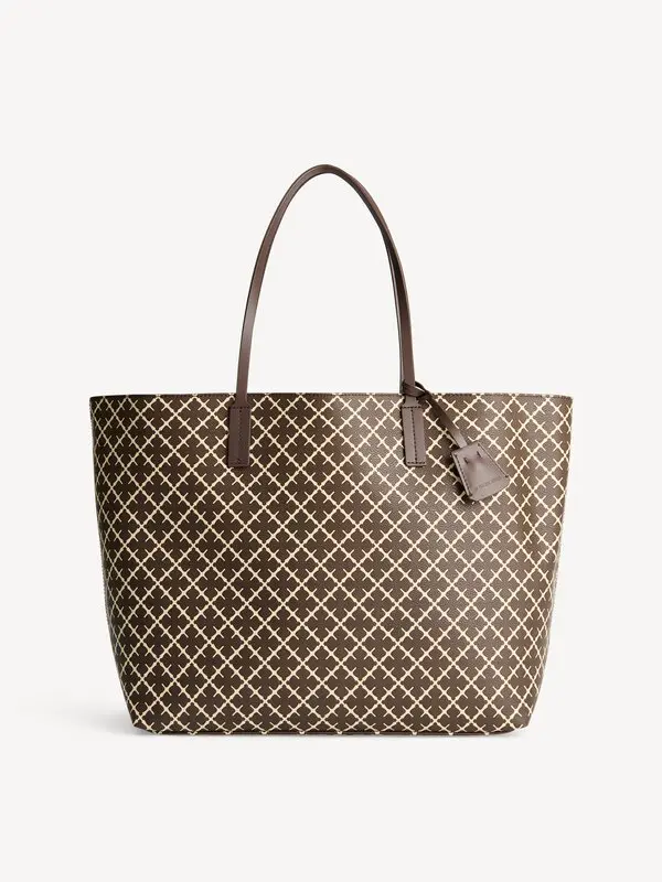 BY MALENE BIRGER Abi Printed Tote Bag - Warm Brown