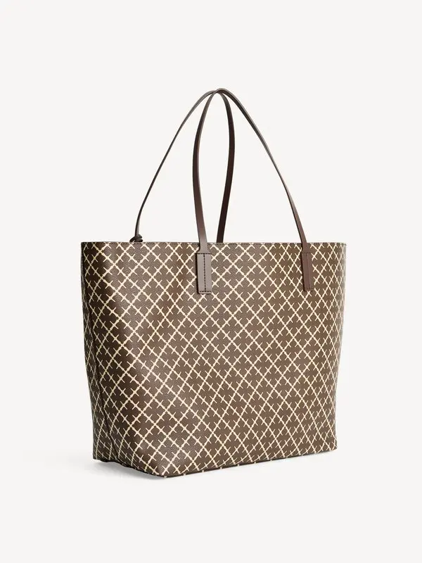 BY MALENE BIRGER Abi Printed Tote Bag - Warm Brown