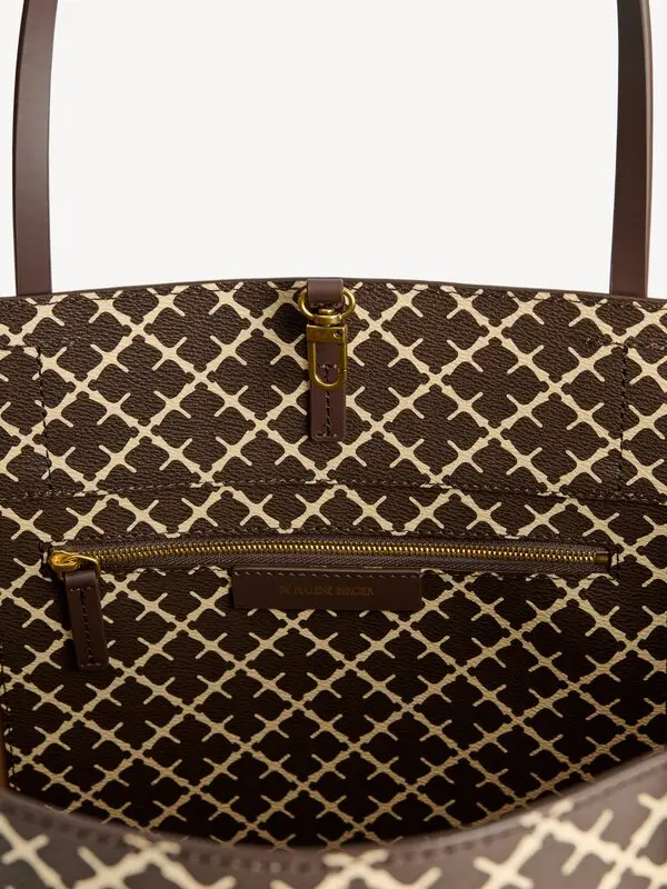 BY MALENE BIRGER Abi Printed Tote Bag - Warm Brown