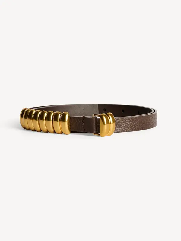 BY MALENE BIRGER Ounlo Leather Belt - Carafe