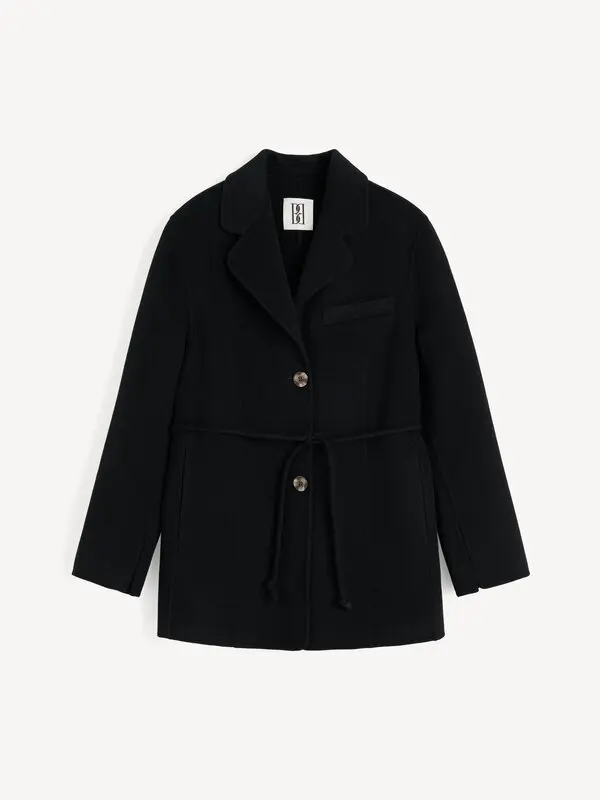 BY MALENE BIRGER Hellen Single-breasted Wool Blazer - Black