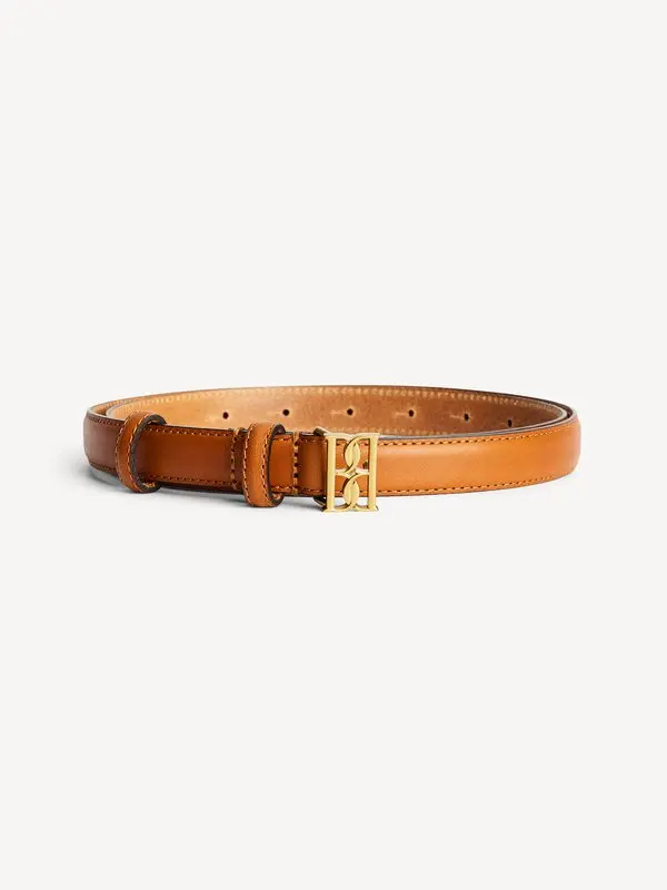 BY MALENE BIRGER Marlos Leather Belt - Toasted Coconut