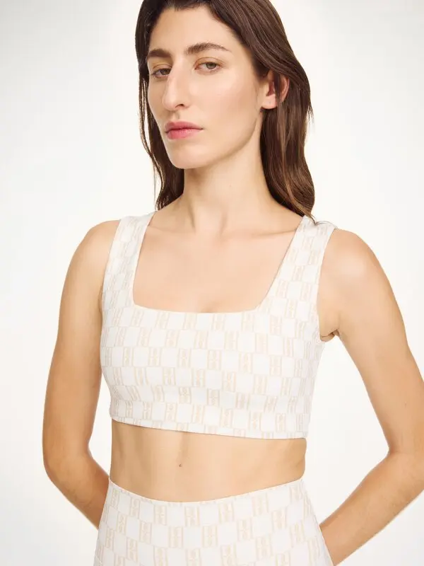 BY MALENE BIRGER Braga Athletic Top - Dark Sand Monogram