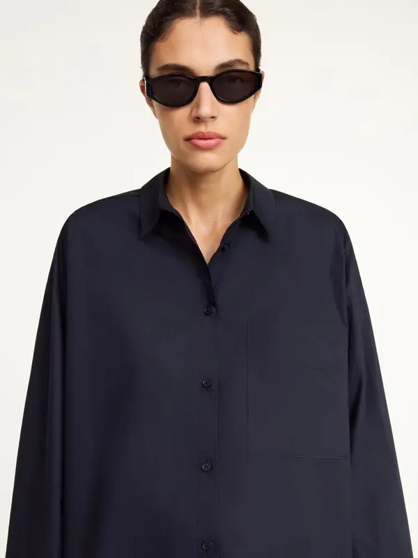 BY MALENE BIRGER Derris Organic Cotton Shirt - Black