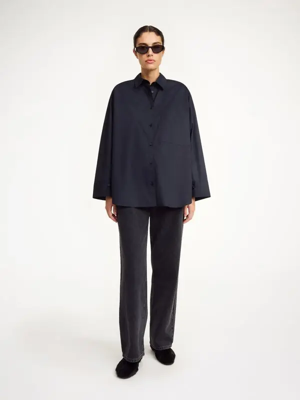BY MALENE BIRGER Derris Organic Cotton Shirt - Black