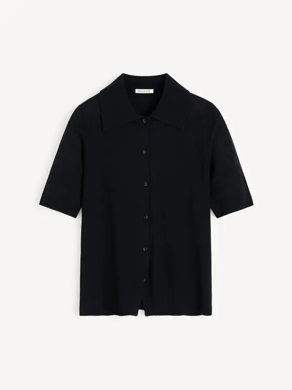 BY MALENE BIRGER Dotta Wool-silk Blouse - Black