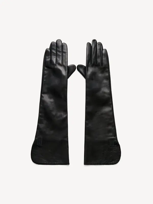BY MALENE BIRGER Gemi Leather Gloves - Black