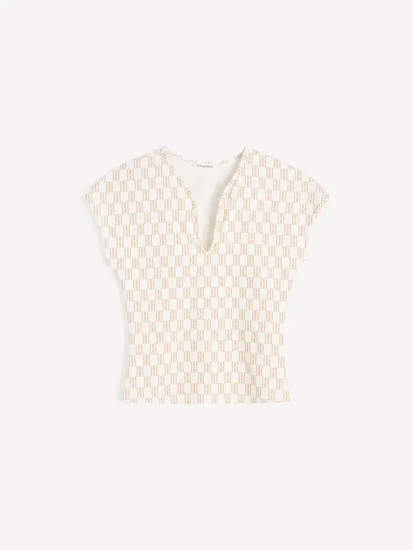 BY MALENE BIRGER Venazia Athletic Top - Dark Sand Monogram