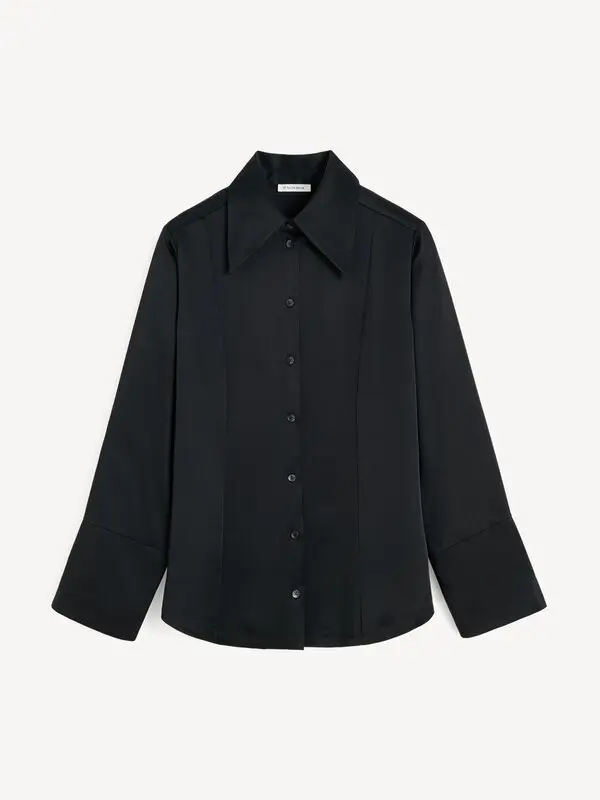 BY MALENE BIRGER Rosiannas Satin Shirt - Black