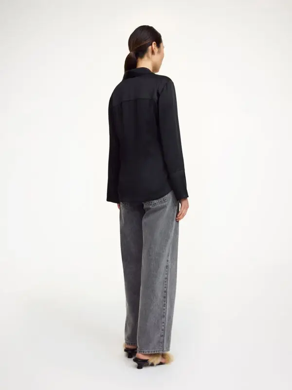 BY MALENE BIRGER Rosiannas Satin Shirt - Black