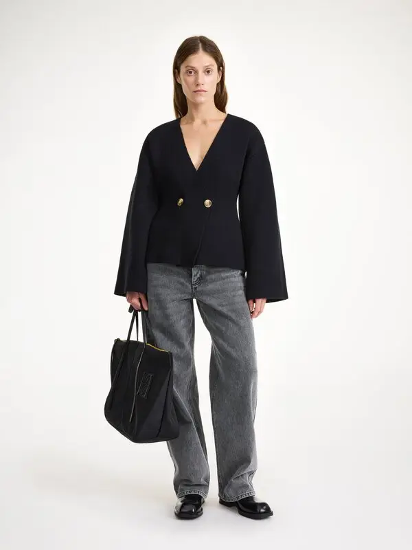 BY MALENE BIRGER Tinley Wool-blend Cardigan - Black