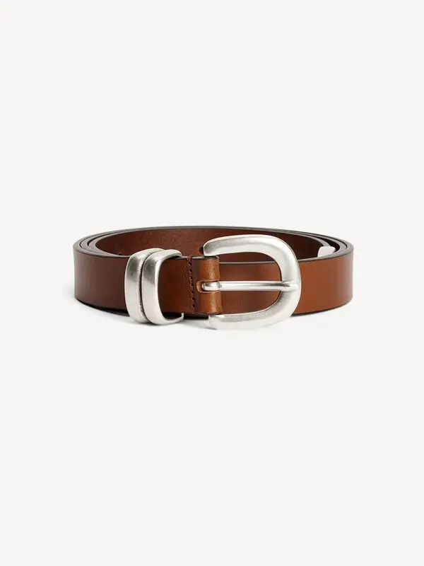 BY MALENE BIRGER Zoilo Leather Belt - Dark Brown