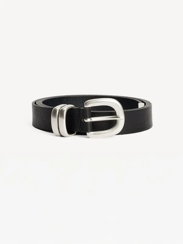 BY MALENE BIRGER Zoilo Leather Belt - Black