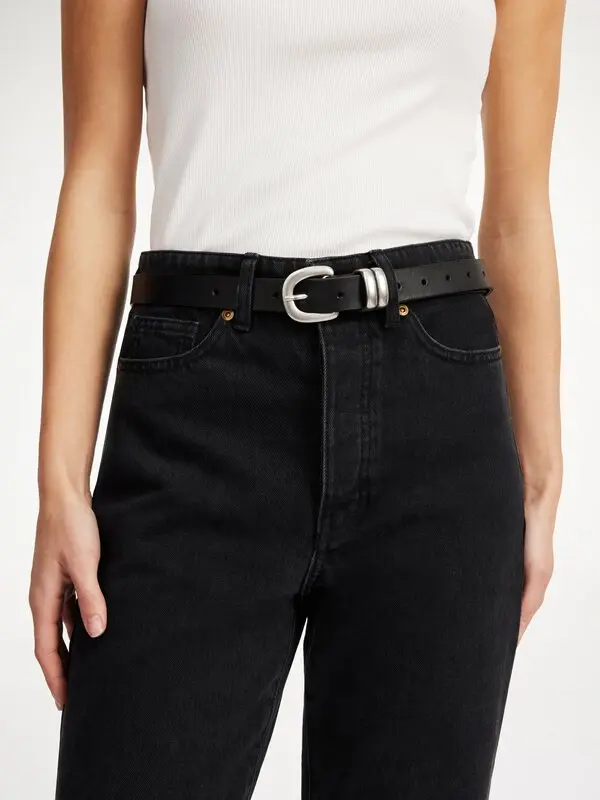 BY MALENE BIRGER Zoilo Leather Belt - Black