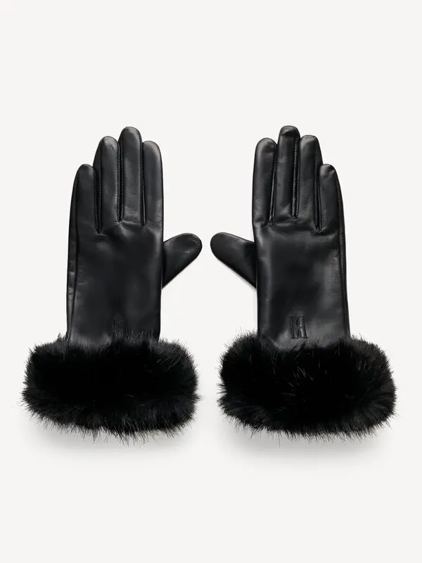 BY MALENE BIRGER Genna Leather Gloves - Black