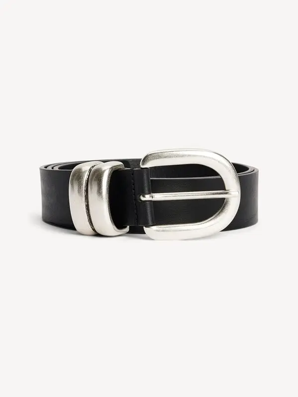 BY MALENE BIRGER Zoira Leather Belt - Black