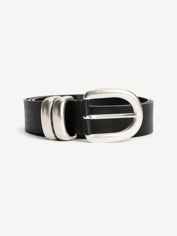 BY MALENE BIRGER Zoira Leather Belt - Black