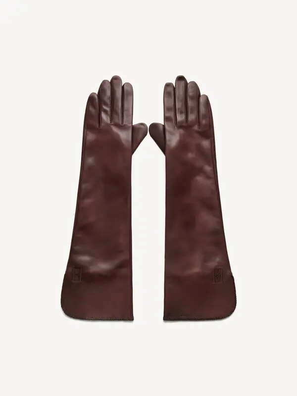 BY MALENE BIRGER Gemi Leather Gloves - Warm Brown