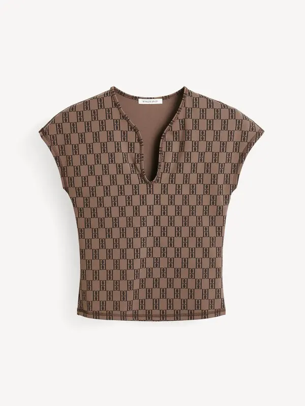 BY MALENE BIRGER Venezia Athletic Top - Dark Mahogany