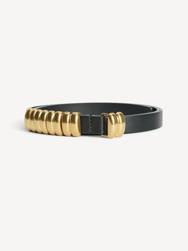 BY MALENE BIRGER Ounlo Leather Belt - Black