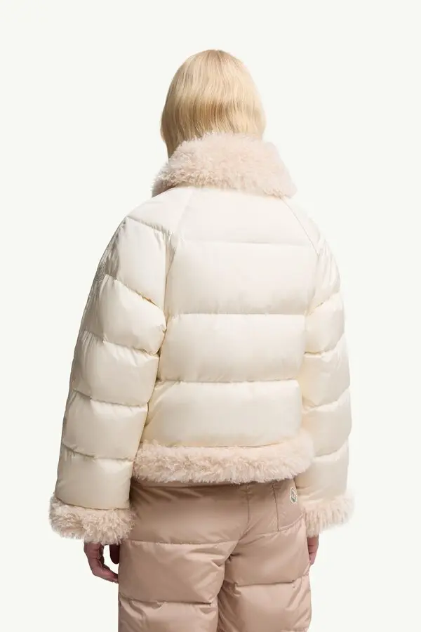 Moncler Rubrouk Teddy-trimmed Down Jacket - White