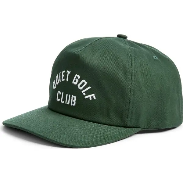 QUIET GOLF Logo Embroidered Cotton Cap - Forest