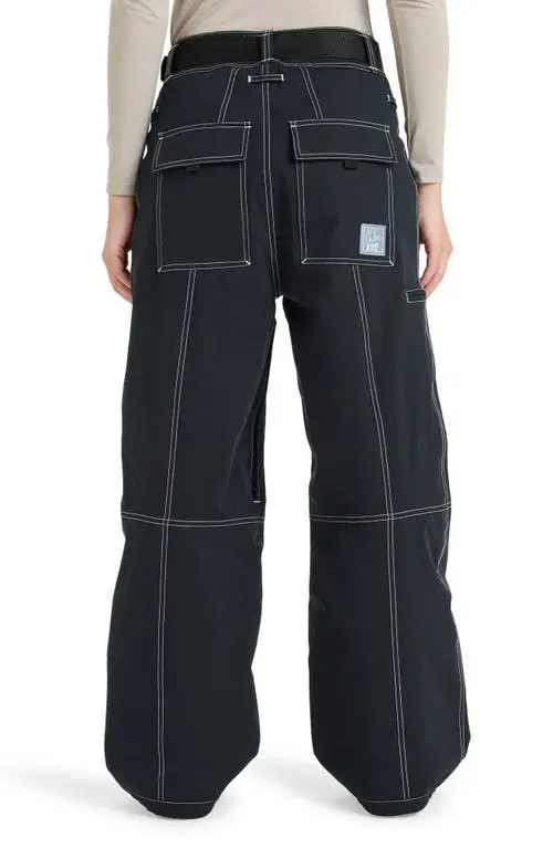Roxy Drawcord-toggle Grid Pants - Anthracite