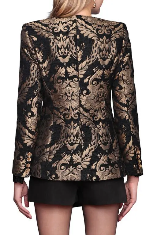 Avec Les Filles Metallic Tapestry Embroidery Jacket