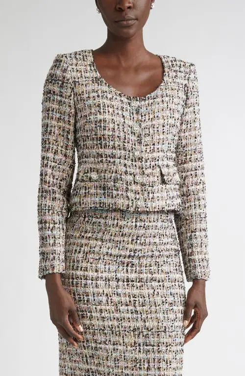 St. John Metallic Tweed Jacket