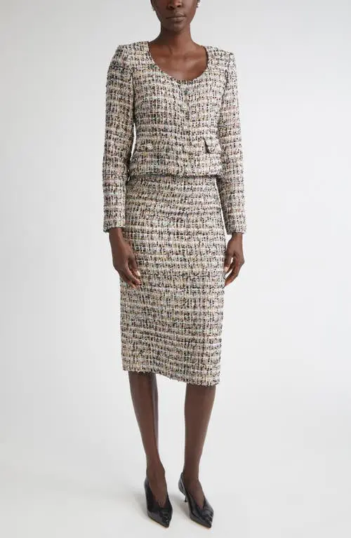 St. John Metallic Tweed Jacket