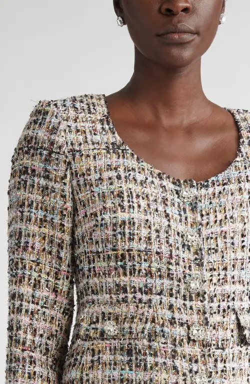 St. John Metallic Tweed Jacket