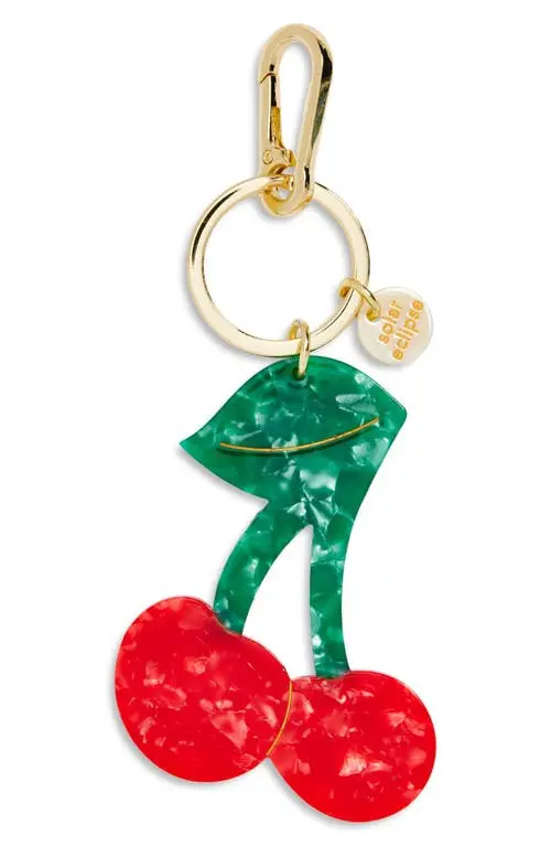 SOLAR ECLIPSE Hand-painted Cherry Bag Charm - Red