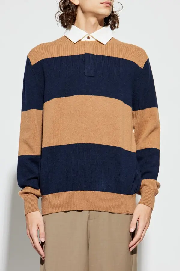 Paul & Shark Striped Wool-cashmere Sweater