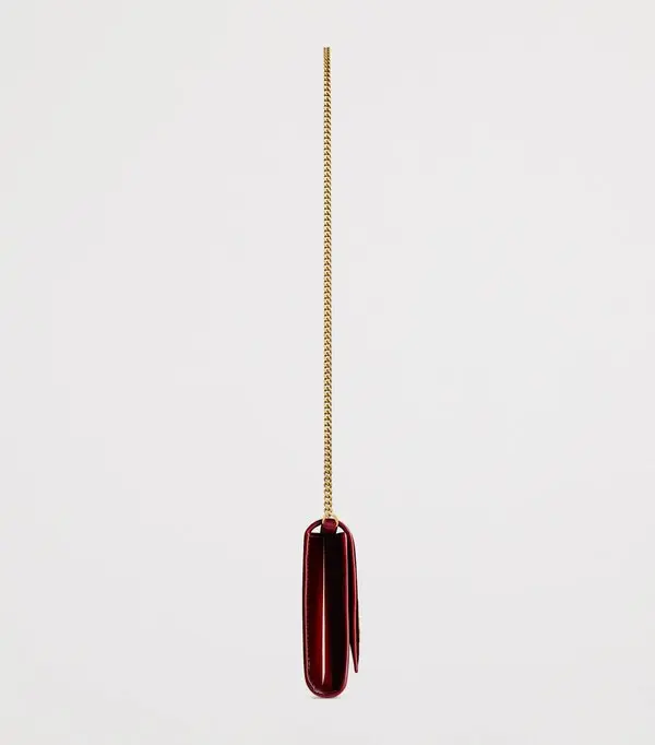 Saint Laurent Kate Patent Chain Wallet