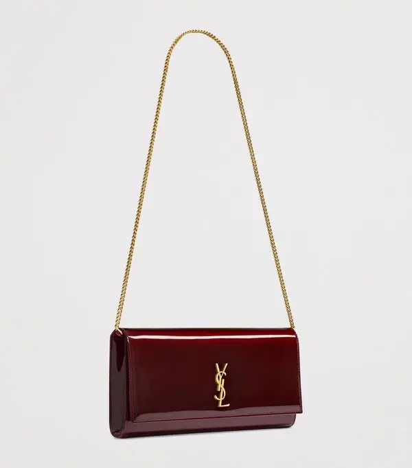 Saint Laurent Kate Patent Chain Wallet