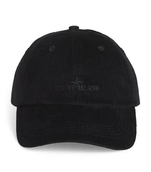 Stone Island Corduroy Baseball Cap - Black