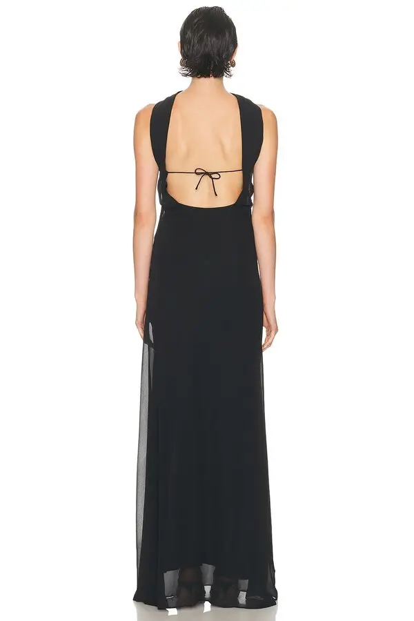 Christopher Esber Reverse Halter Silk Dress