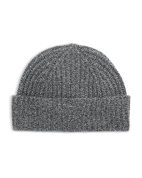 Bloomingdale'S Chunky Ribbed Knit Beanie - Black Twist