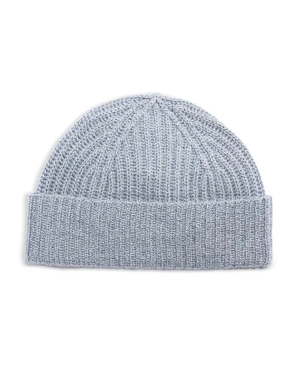 Bloomingdale'S Chunky Ribbed Knit Beanie - Light Grey Twist