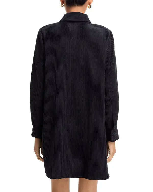 LA FEE MARABOUTEE Velvet Shirt Dress