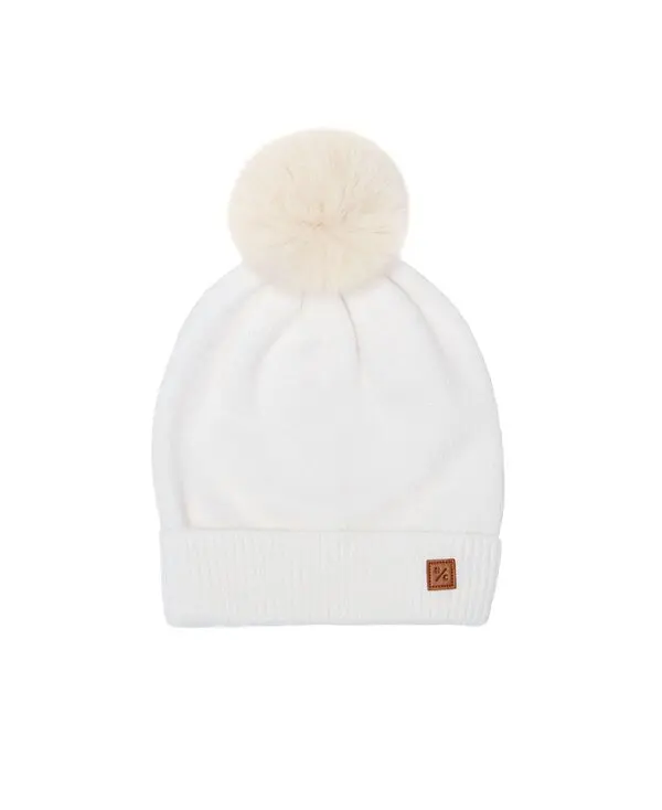 NORTHERN CLASSICS Knit Pom Beanie - Winter White