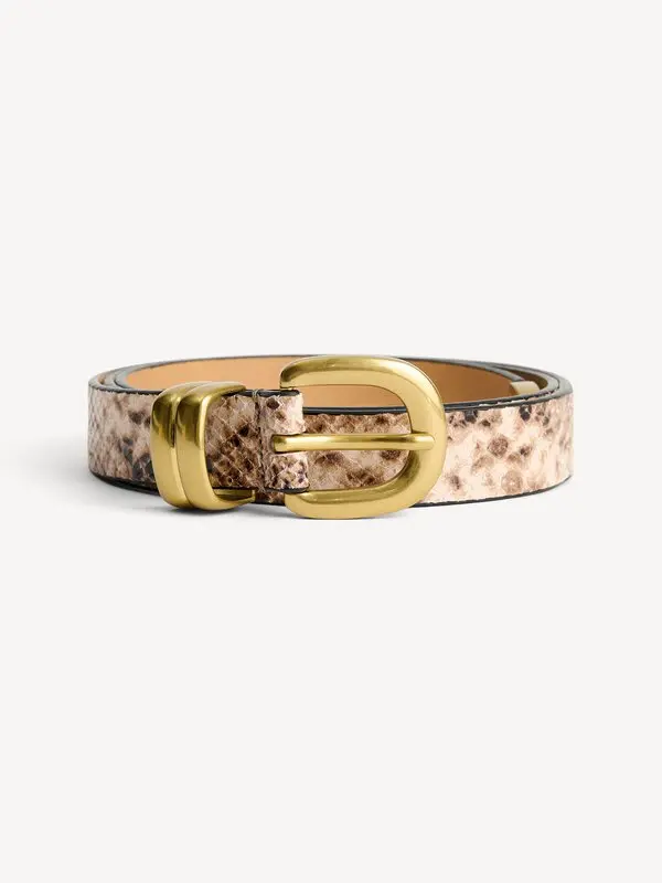 BY MALENE BIRGER Zoilo Leather Belt - Snake