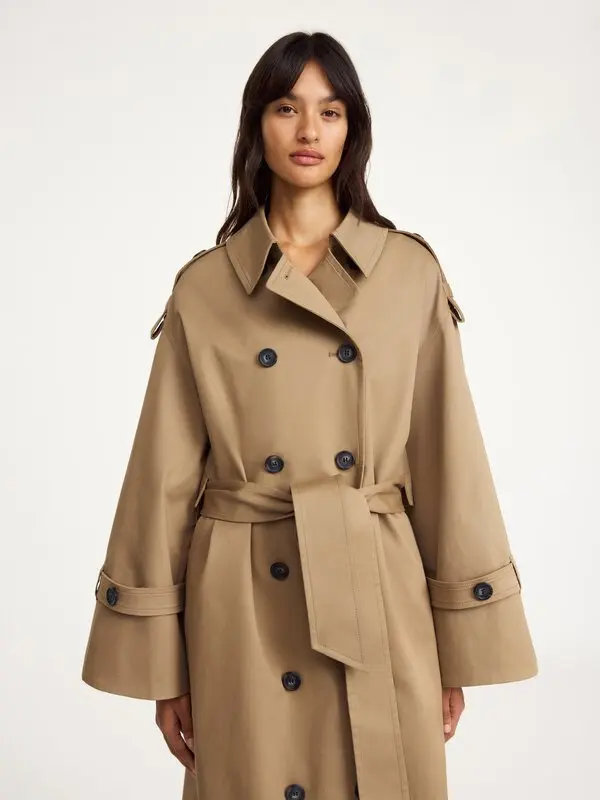 BY MALENE BIRGER Alaya Cotton Trench Coat - Fosil
