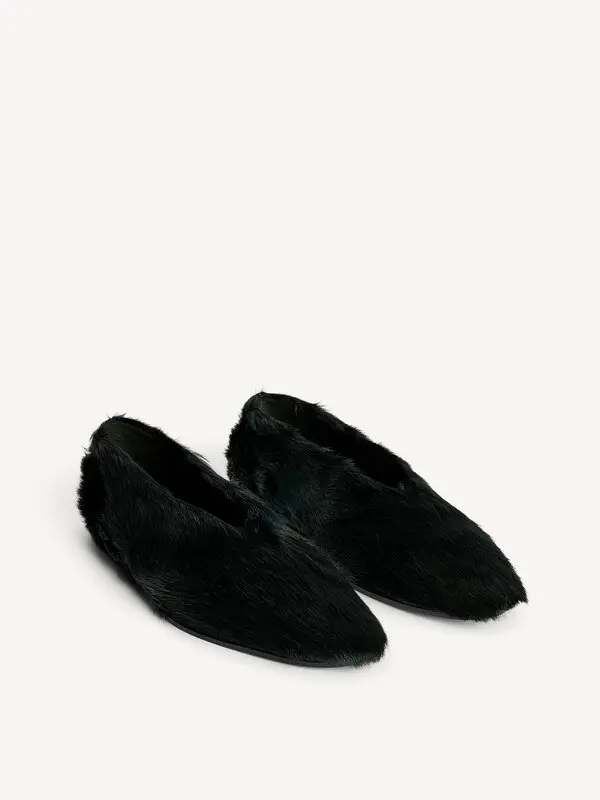 BY MALENE BIRGER Merina Leather Flats - Black
