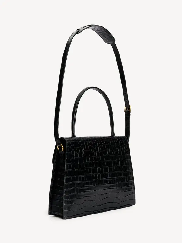 BY MALENE BIRGER Ronlas Leather Shoulder Bag - Black