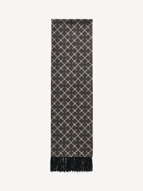 BY MALENE BIRGER Ortega Cashmere-blend Scarf - Grey Brown Melange